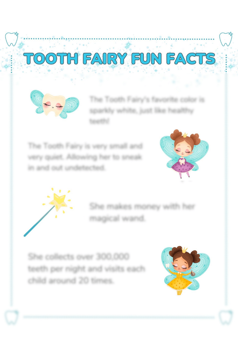 Free Tooth Fairy Fun Facts Printable
